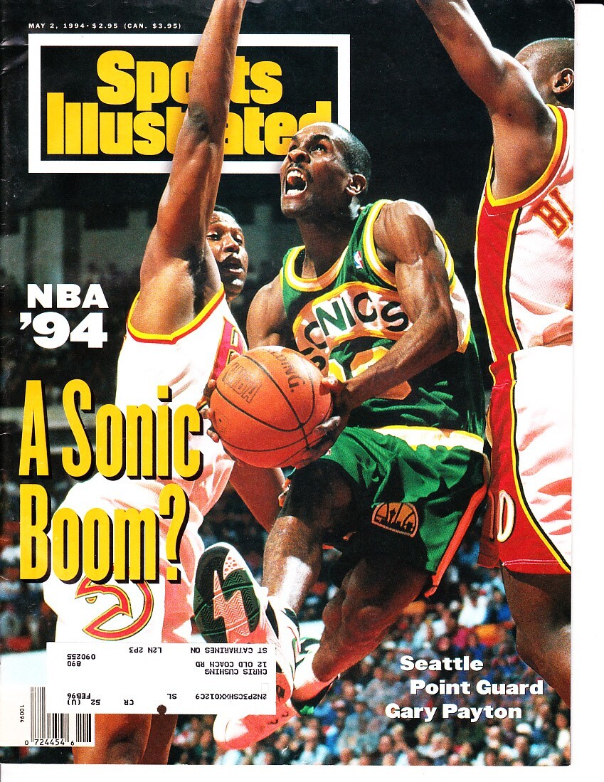 1994 Sports Illustrated Gary Payton Seattle Sonics NBA '94 playoffs Sonic Boom? | eBay