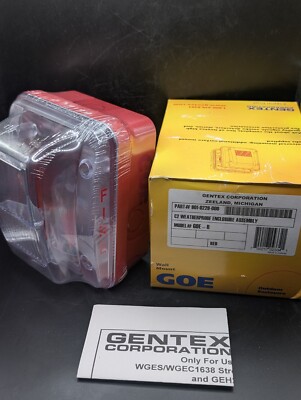 Gentex GOE-R Fire Alarm Weatherproof Device Enclosure 901-0229-000 (Red ...