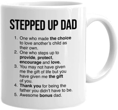 Step Dad Mug 11oz, Stepped Up Dad Definition Funny Fathers Day Presents ...