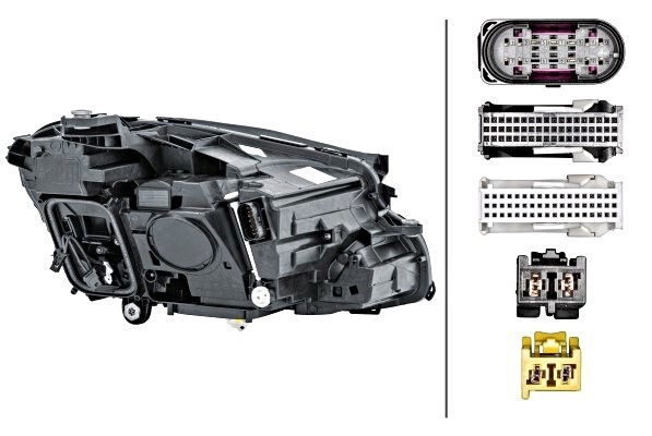 HELLA LED Headlight Left Fits MERCEDES W213 S213 Sedan Wagon 2139067101 ...