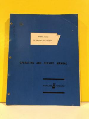 HP 03430-90000 Model 3430A DC Digital Voltmeter Operating and Service ...