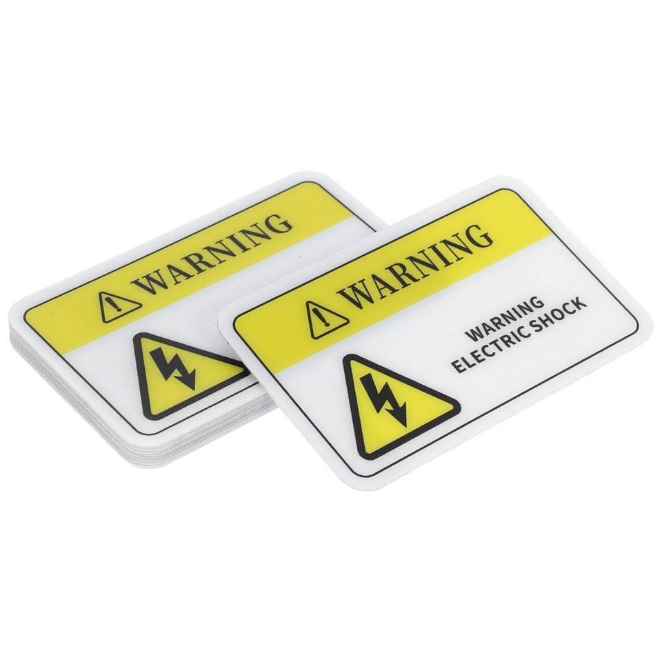 10 Pcs Danger Sign Electric Shocks Sticker for Warning Decals Caution ...