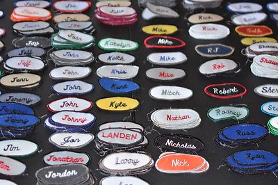 Embroidered Name Tag Patch Shirt Uniform Vest Mechanic Salesman Cashier ...