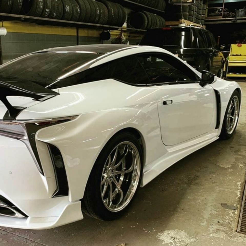 For Lexus LC500 LC500h FRP Front Rear Bumper Lip Spoiler & Side Skirt ...