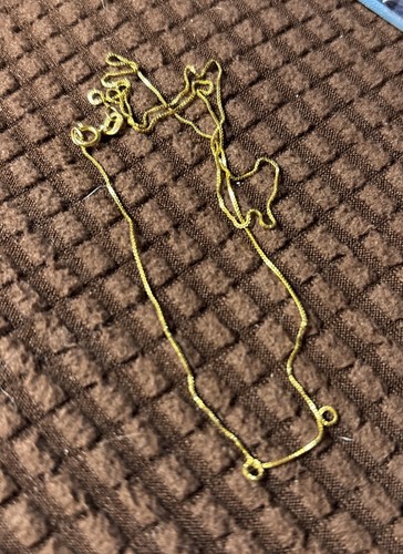 10K yellow Good Thin Box Chain Marked italy 18” - .8g | eBay