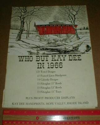 VTG 1966 Kay Dee Handprints Hope Valley Rhode Island Catalog Fiberglass ...