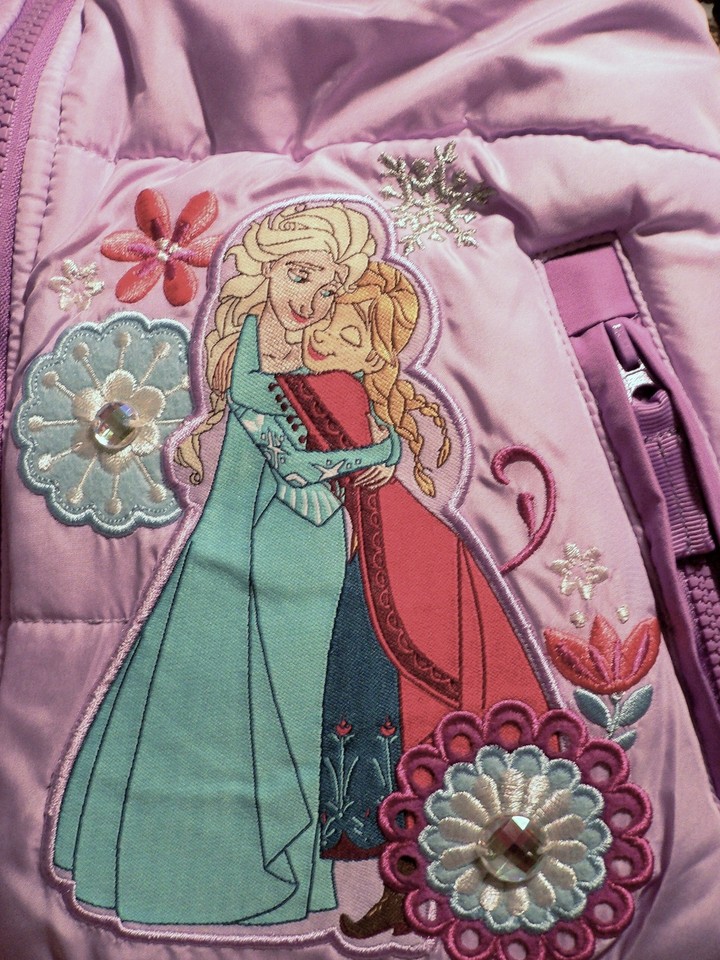 ELSA + ANNA~PUFFY~Long Sleeve~Hooded~Fleece~JACKET~Frozen~NWT~Disney ...
