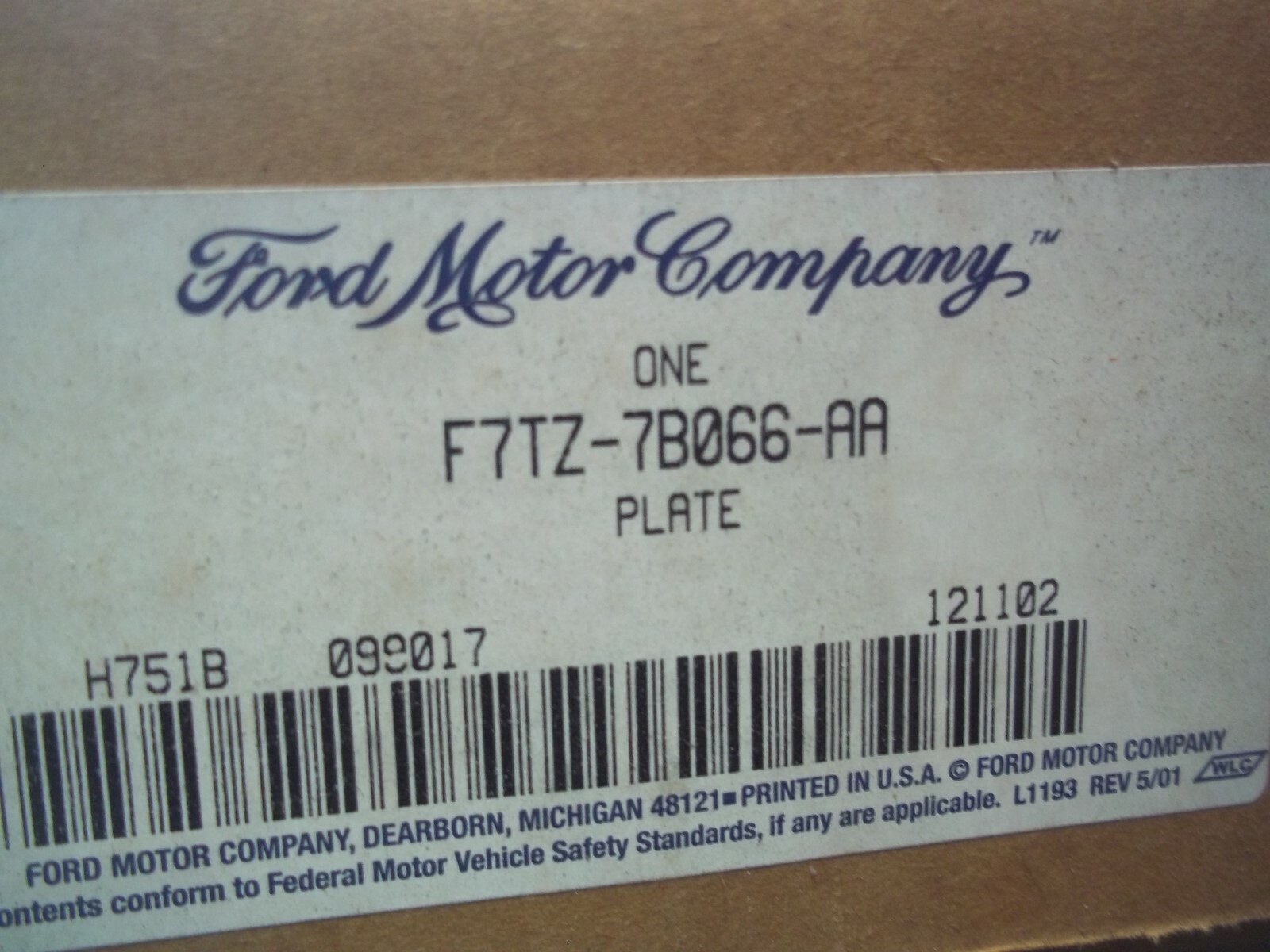 GENUINE FORD PRESSURE PLATE PART NUMBER F7TZ-7B066-AA | eBay