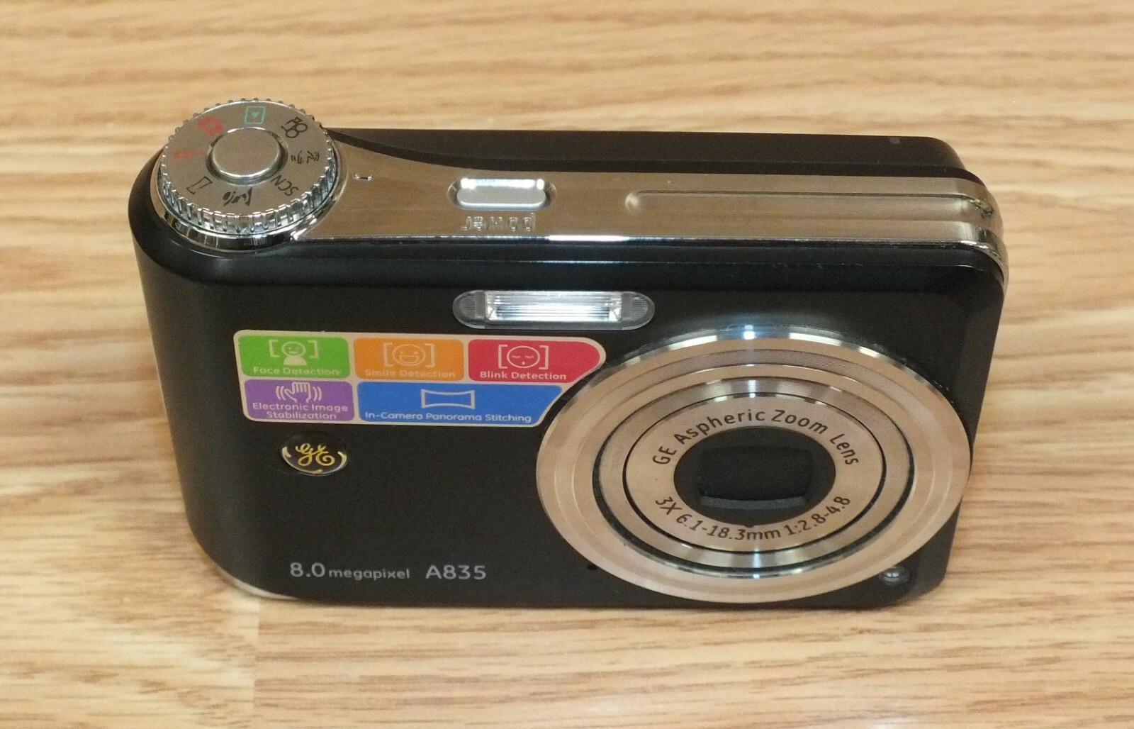 Genuine GE (A835) 8.0 Megapixel Black Digital Camera With Smile ...