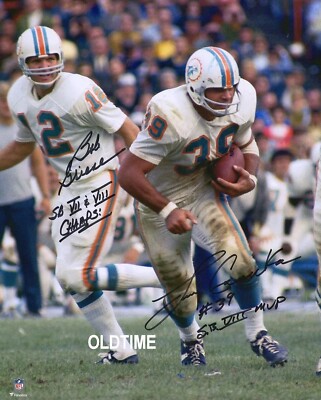 Bob Griese & Larry Csonka Miami Dolphins Dual Autographed Signed ...