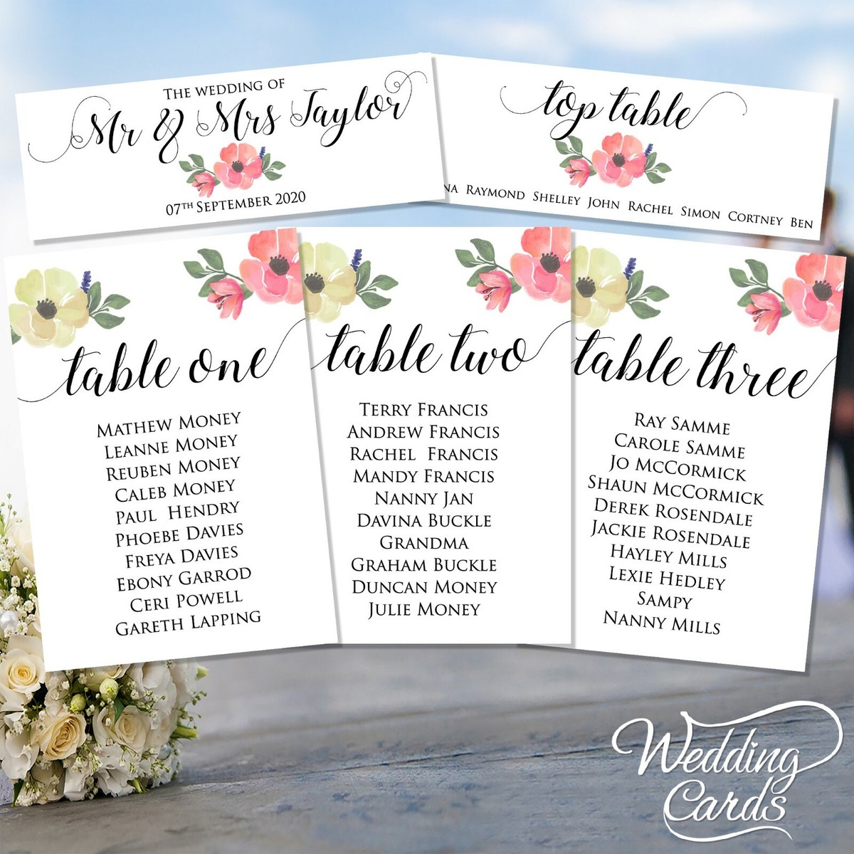 Printable Wedding Table Diagram