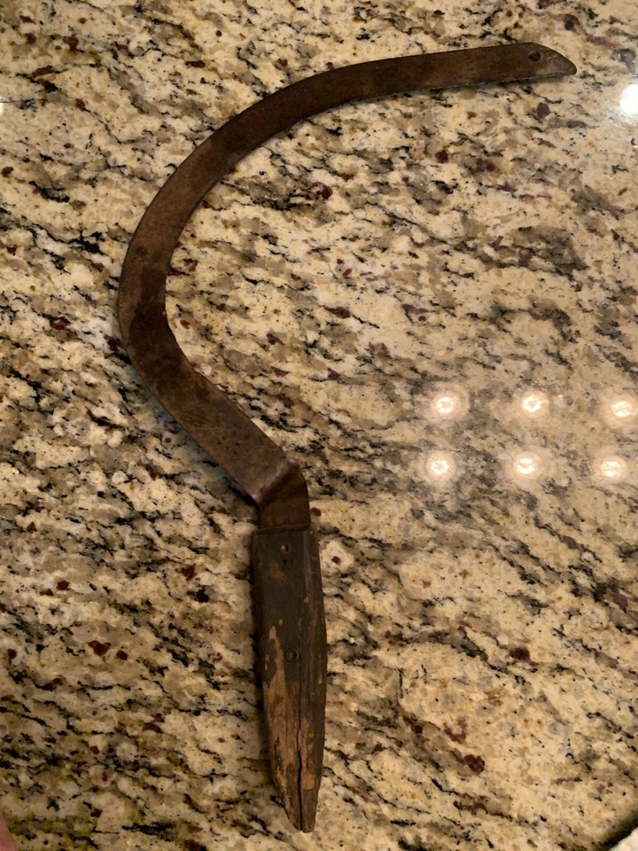 Antique Sickles Scythe Wood Handle Corn Rustic Vintage Farm Hand Tool ...