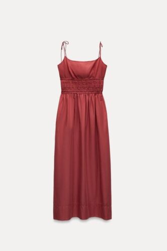 Brand New With Tags - Gorgeous ZARA Rust Summer dress. Size M / 12. | eBay