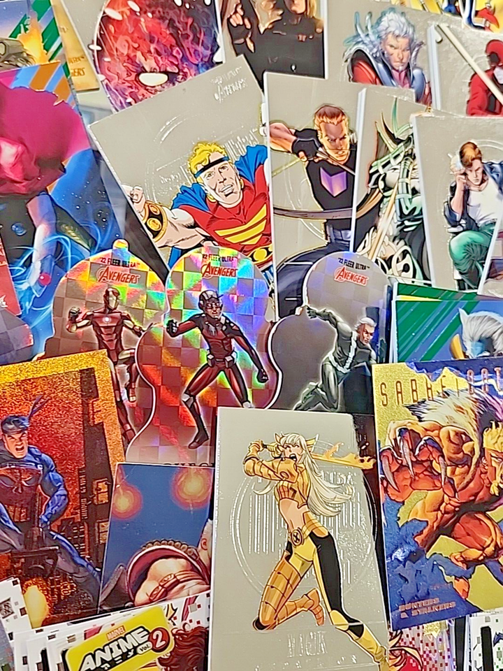 Huge Marvel Comic Card Collection W/ 1 Sealed Booster Pack, Autos ...