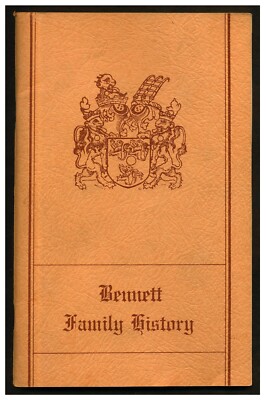 Bennett Family History by Seaver PB 1971 Genealogy W2A | eBay
