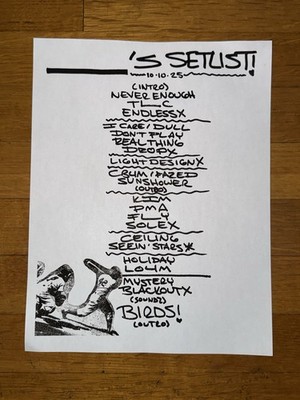 Turnstile Never Enough Setlist 2025 Tour SD Authentic Rare Carpet Brain ...