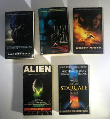 lot of 5 vintage Sci Fi Movie Novelizations paperback books Alien Total ...