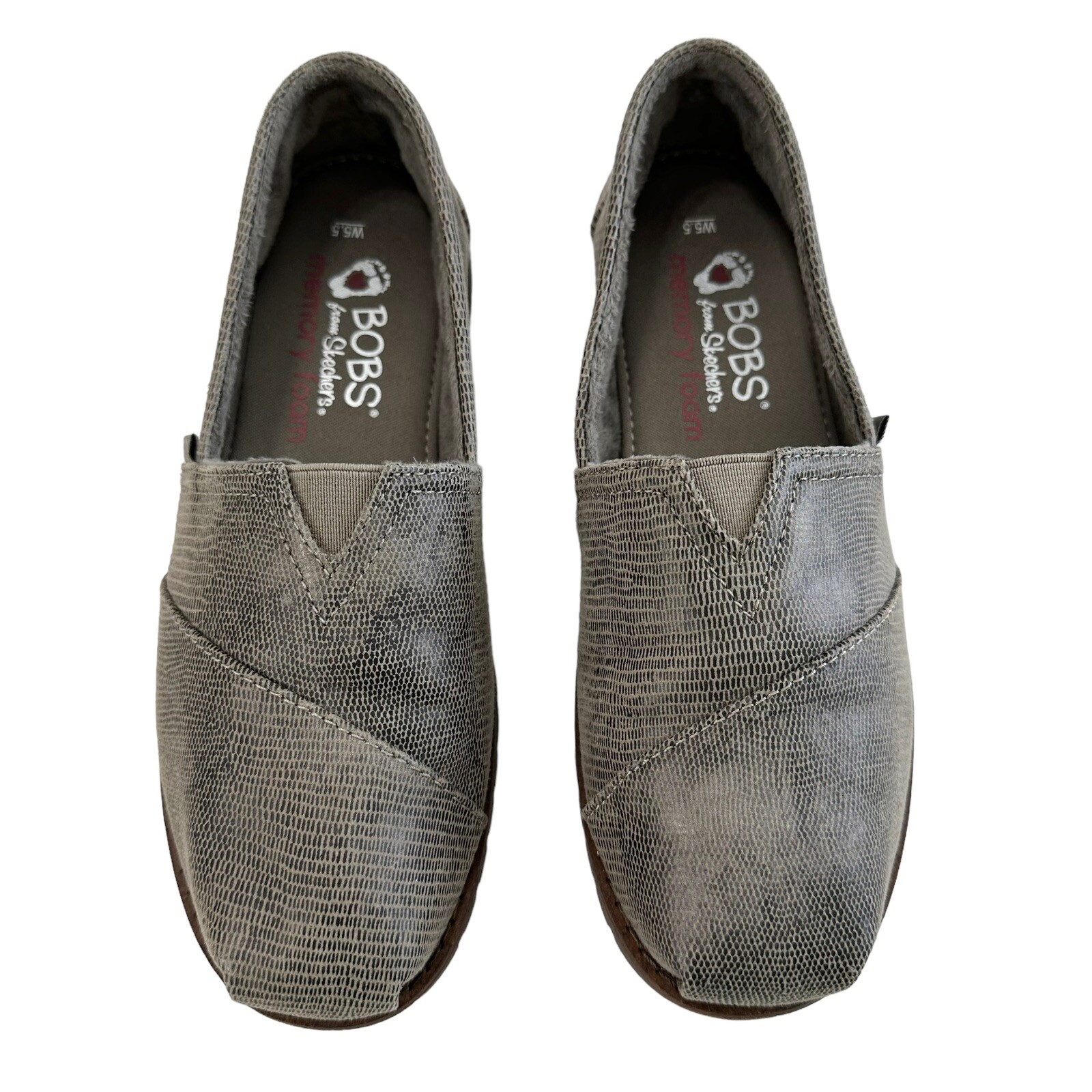 Bobs Skechers Chill Lugs Snake-Print Slip-On Shoes Si… - Gem