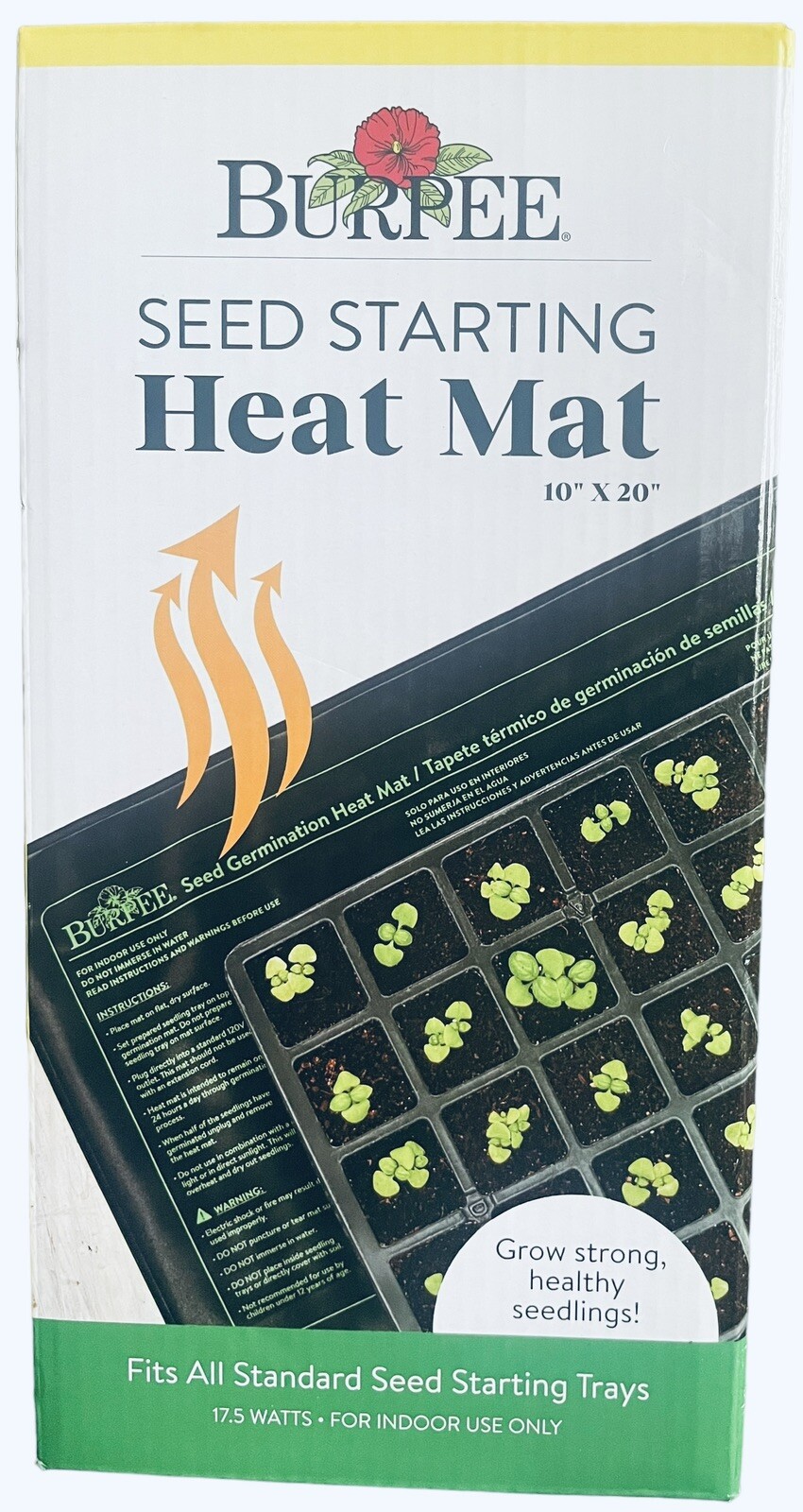 Burpee 99524 Seed Starting Heat Mat 10" " Fits All Standard Seed Trays ...