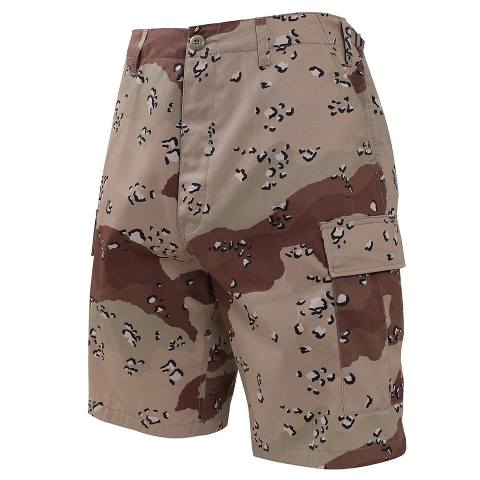 Rothco Military Camo & Solid Army Fatigue Cargo BDU Combat Shorts ...