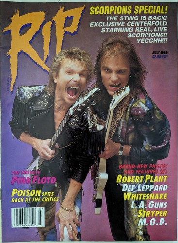 RIP Magazine July 1988 Scorpions, Robert Plant, Def Leppard, LA Guns ...