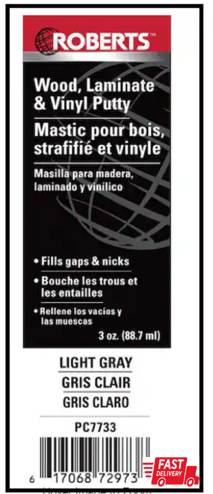 3 oz. Light Grey Wood, Laminate, Vinyl Putty Easy Repair Solution for ...