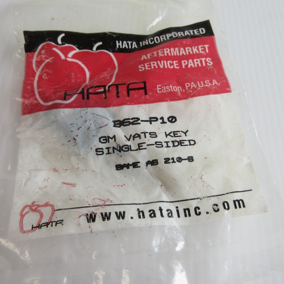 GM B62-P10 P 10 New & Uncut Single Sided locksmith blank Vats Key Same ...