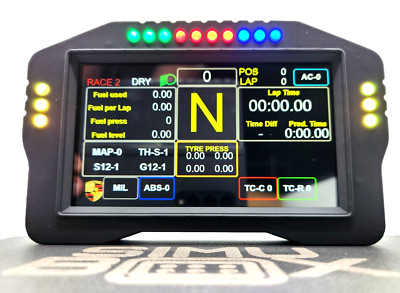 SIMUBOX DDU Sim Racing Dashboard with 16 RGB LED. SIMHUB Compatible ...