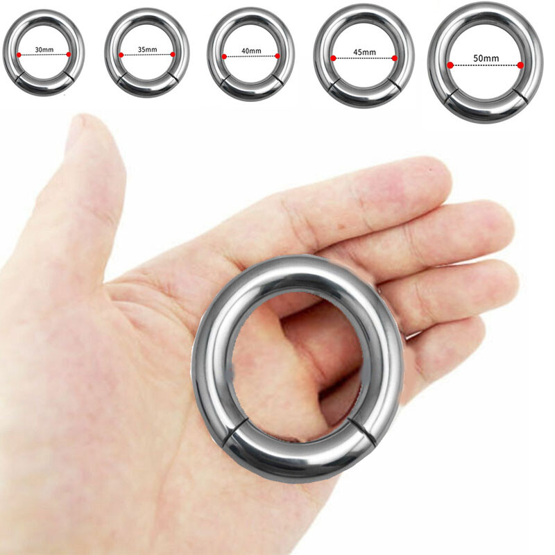 Strong Magnetic Heavy Ball Stretcher Weight Men StainlessSteel Scrotum Ring BDSM | eBay