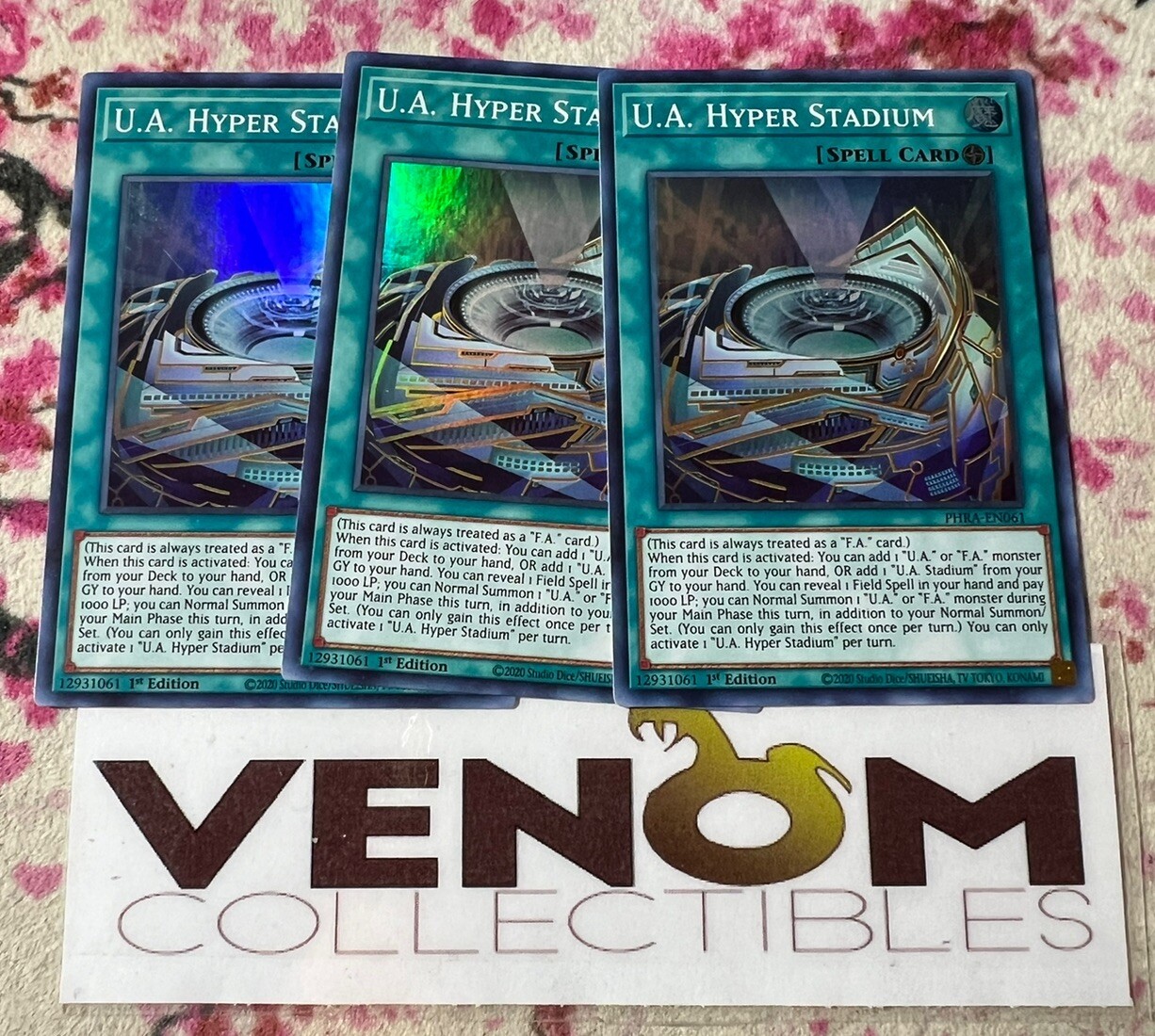 3x (M/NM) - U.A. Hyper Stadium - PHRA-EN061 - Super Rare - 1st Edition ...