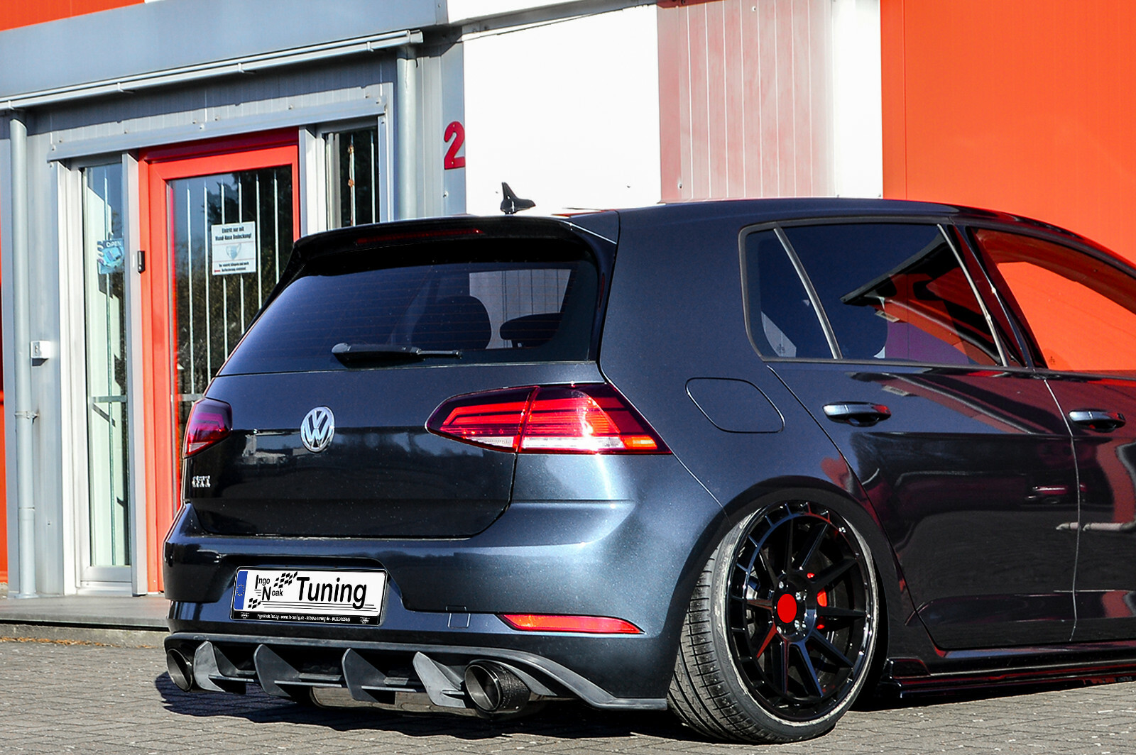 Heckansatz Diffusor Version.2 aus ABS für VW Golf 7 GTI + Performance ...