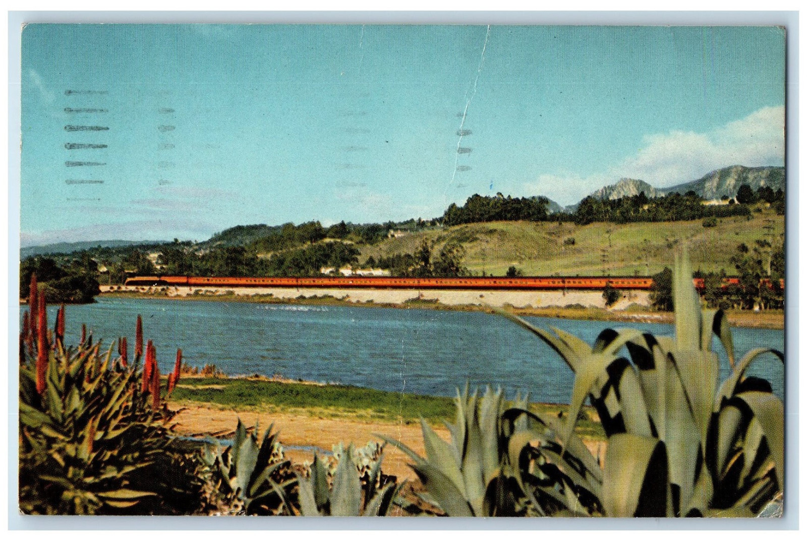 1956 The Clark Lagoon Southern Pacific Daylight Train Santa Barbara CA ...