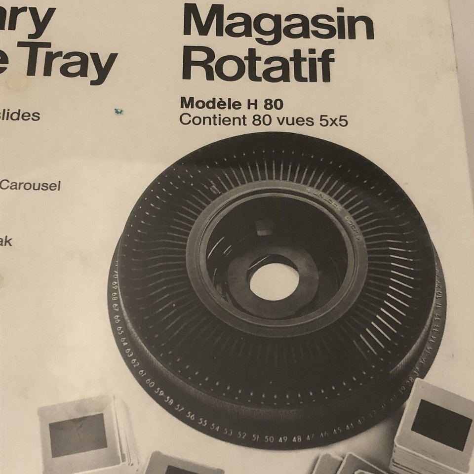 Magasin Rotatif Rotary Slide Tray Model H 80 Kodak Carousel Holds 80 ...