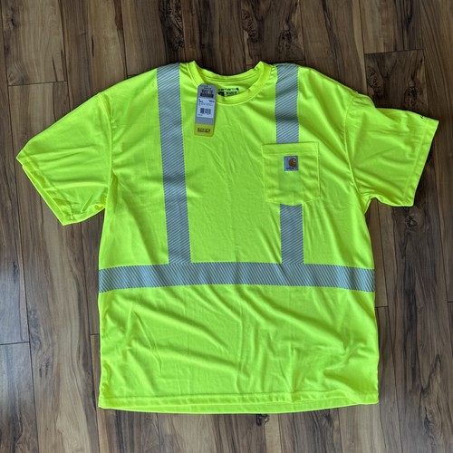 Carhartt Force Shirt Short Sleeve Mens 4XL Relaxed Fit LT Neon Yellow ...