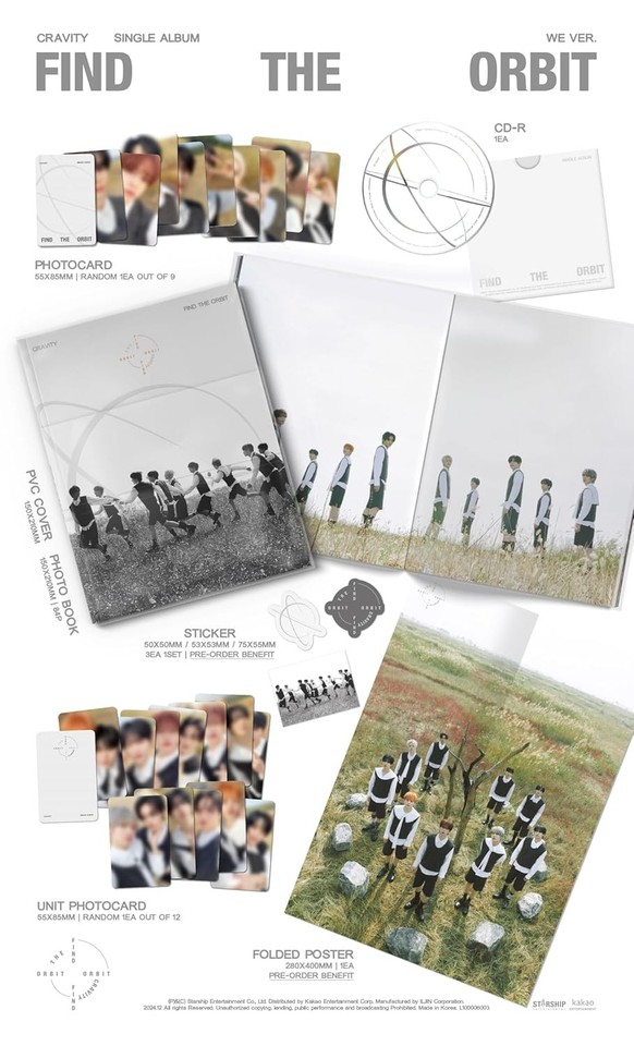 Cravity Find The Orbit - incl. 84pg Photobook, Photocard + Unit ...