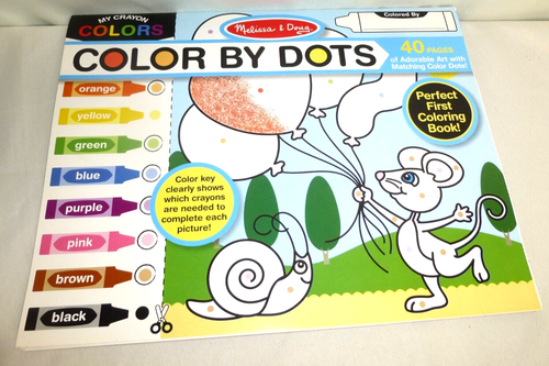 Melissa & Doug Color By Dots Coloring Book Color Key Teach Colors 1 ...