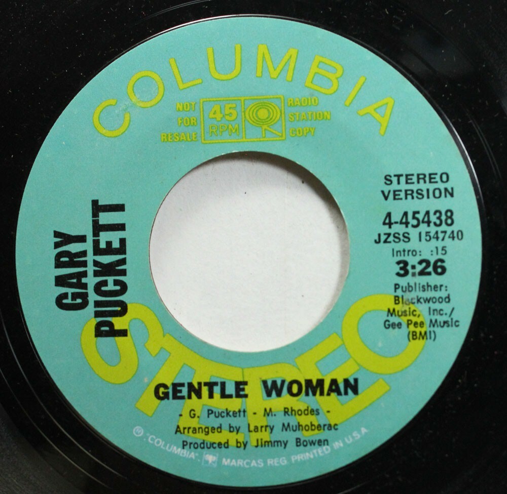 Rock Promo 45 Gary Puckett - Gentle Woman / Gentle Woman On Columbia | eBay