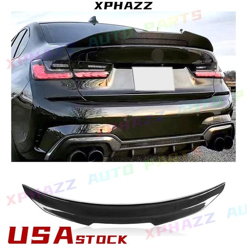 Real Carbon Fiber Rear Spoiler For 19-25 BMW 3-Series G20 M3 G80 PSM ...