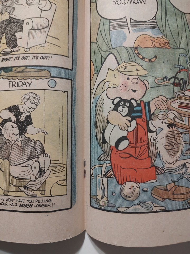 DENNIS THE MENACE # 1 MARVEL COMICS Wilson's Weak The WIsons babysit ...