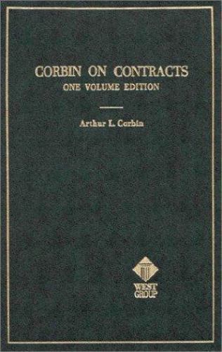 Corbin on Contracts: One Volume Edition (Hornbooks) by Arthur L. Corbin ...