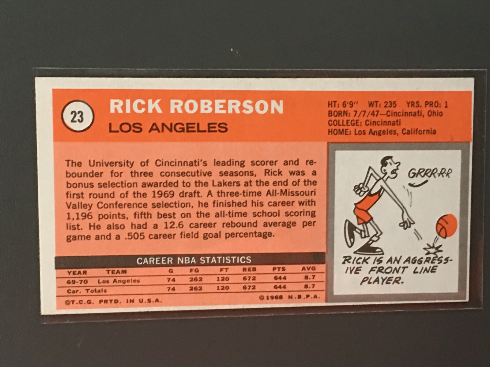 1970-71 TOPPS #23 RICK ROBERSON EX-MT LOS ANGELES LAKERS | eBay