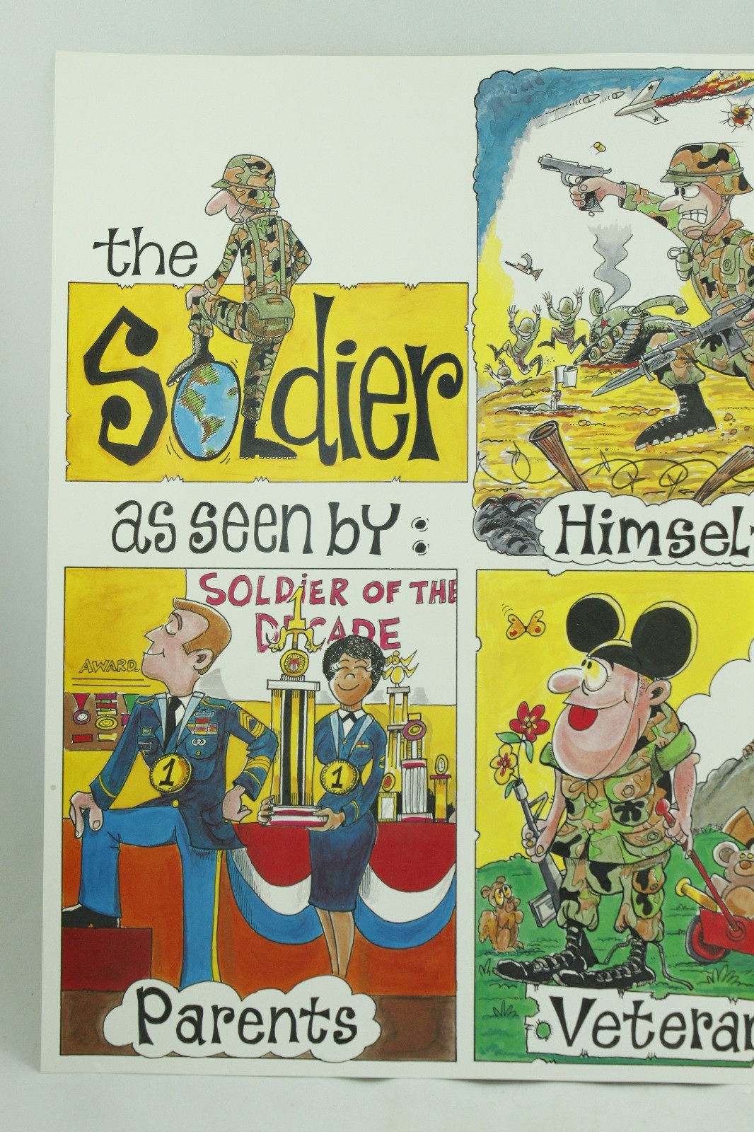 The Soldier As Seen By Cassady 1983 Cartoon Funny Military Art Poster ...