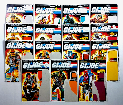 15 G.I. Joe File Card Backs ONLY Lot ARAH VTG 80s Hasbro W/File Cards ...