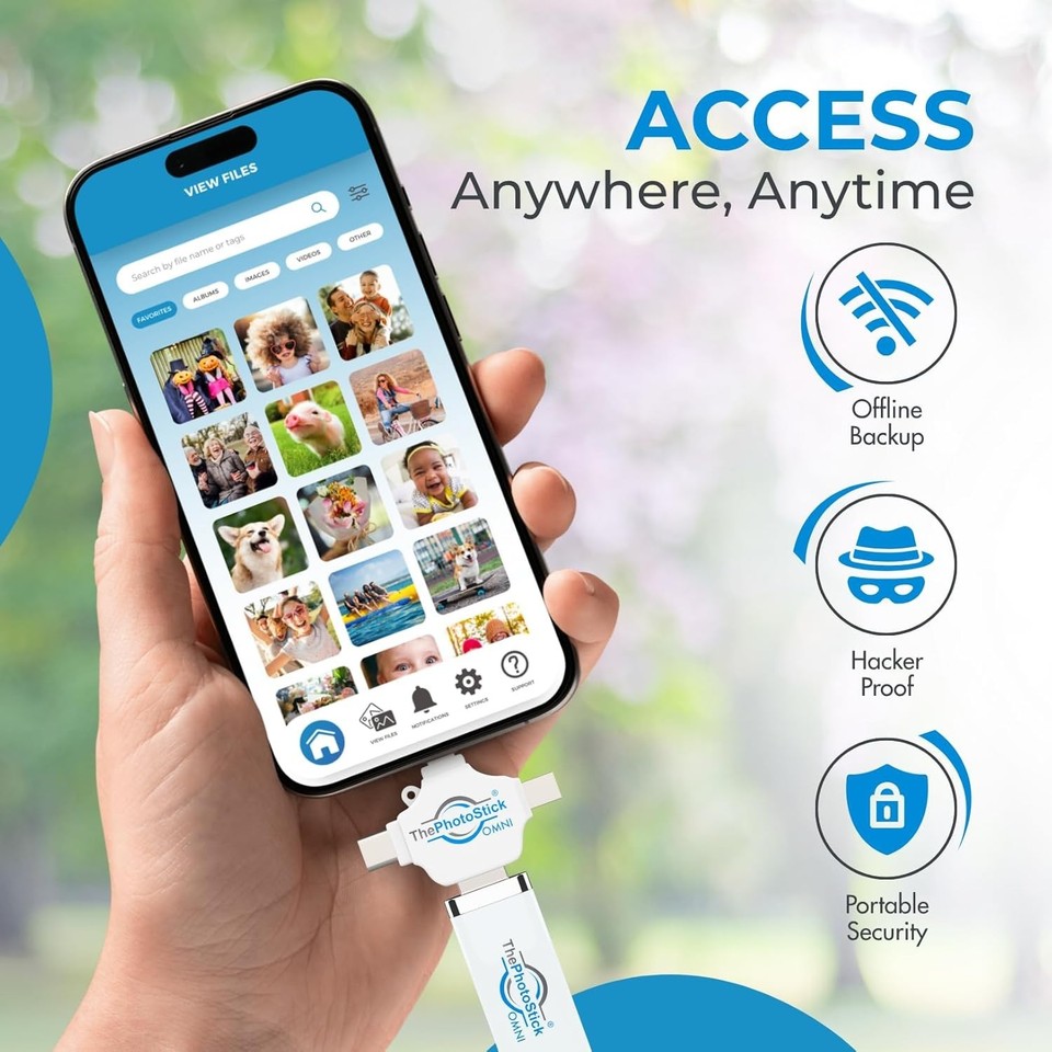 Omni 32GB + Protective Case | Secure Photo & Video Backup and Transfer ...