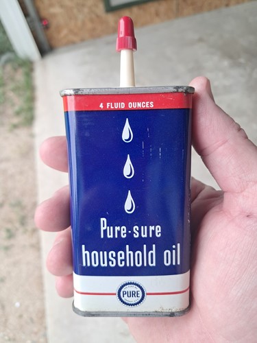 Vintage Pure Household Oil Can. UNCUT. Nos. Full. | eBay