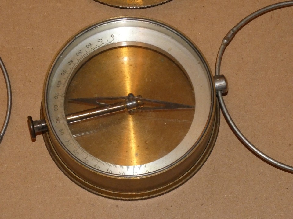 Gravity Inclinometer/Clinometer & Compass & Inclinometer Brass Vintage ...