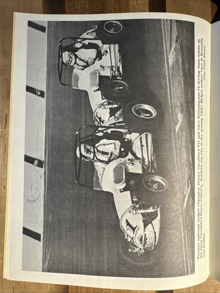 1973 USAC Midget Race Program, San Jose Speedway, Gary Bettenhausen ...