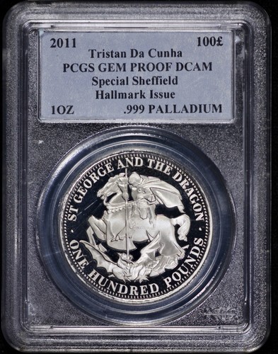 2011 Tristan Da Cunha PCGS Gem Proof DCAM 1 oz Palladium Special ...