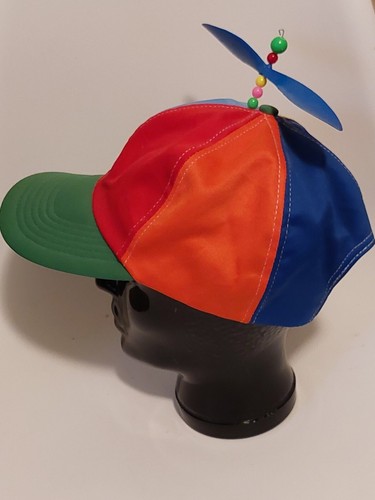 Vtg Propeller Multi-Color Rainbow Hat Adult snapback Nerd Geek | eBay
