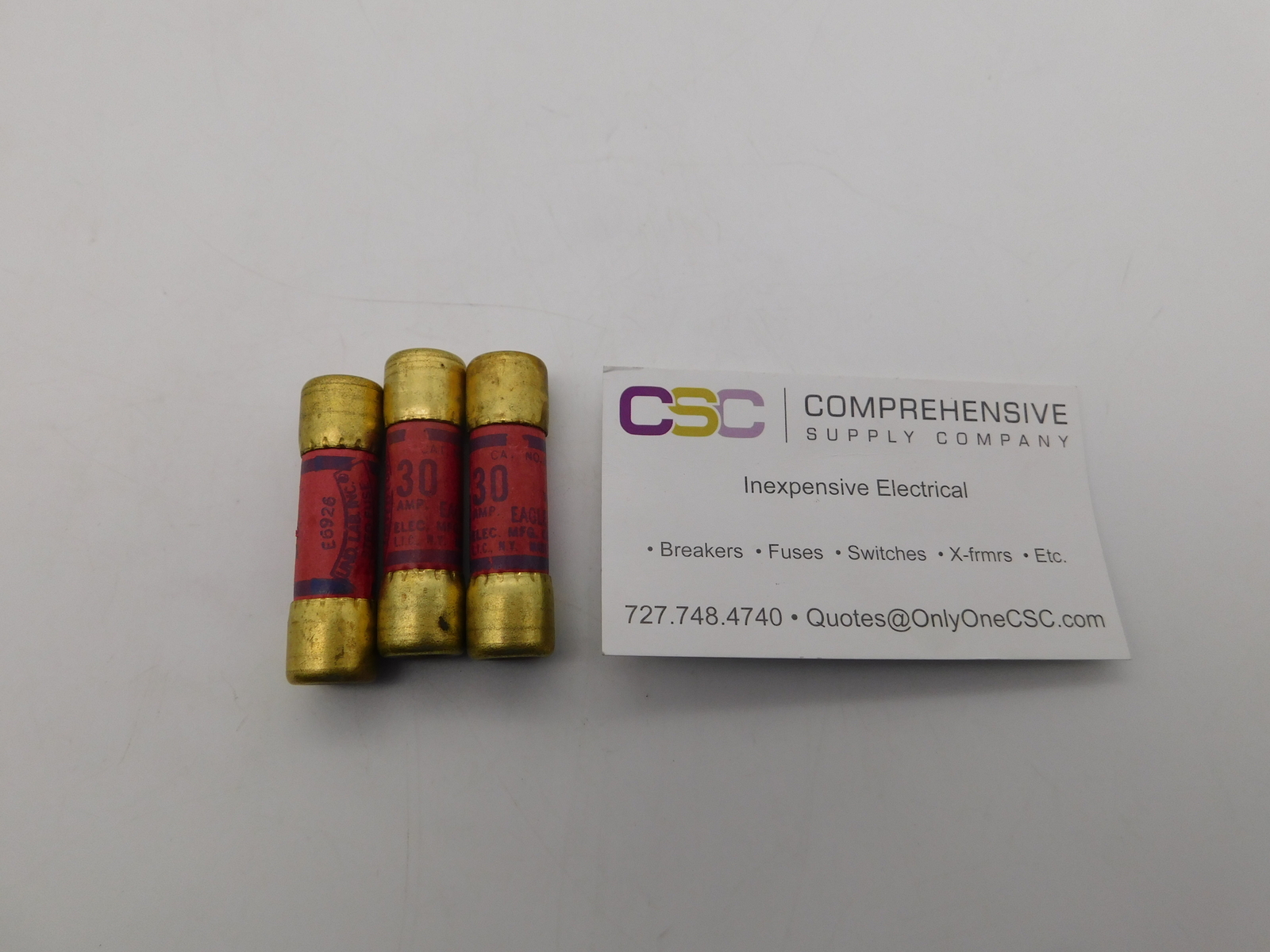 655-30 - EAGLE 30A AMP 250V CLASS H CARTRIDGE FUSE - 3 PACK - NNB | eBay